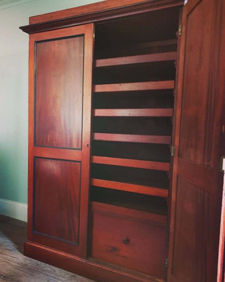 Tasmanian Colonial period Grecian cedar wardrobe c 1830 - Warwick Oakman
